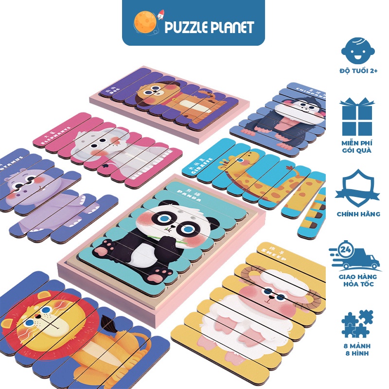 Wooden Ice Cream Stick Jigsaw with Many Themes for Children to Develop ...