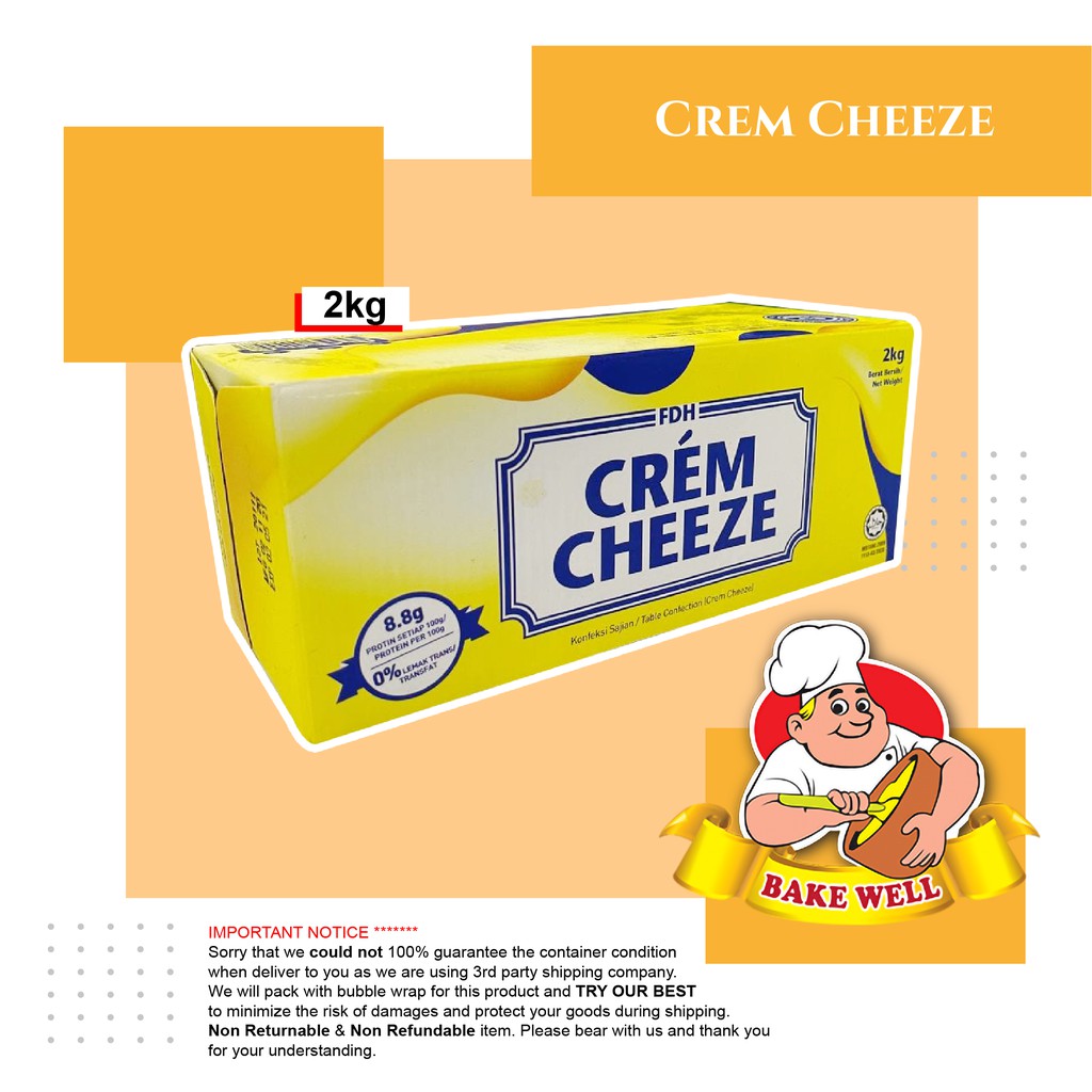 Cream Cheese 2kg [Dairylands/Dairymont/Philadelphia/Crem cheese ...