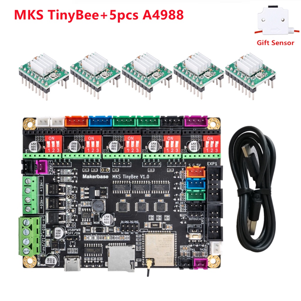 Makerbase MKS TinyBee 3D printer Controller Board ESP32 MCU control panel tmc2208 tmc2209 ...