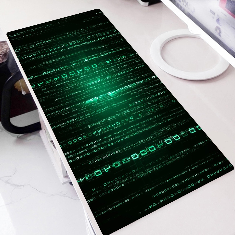 Matrix Binary Code Mouse Pad Gaming Accessories Table Gabinete Gamer ...