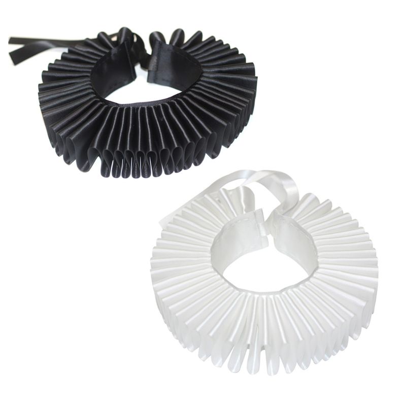 OMG Women Girls Victorian Renaissance Elizabethan Ruffled Neck Collar ...
