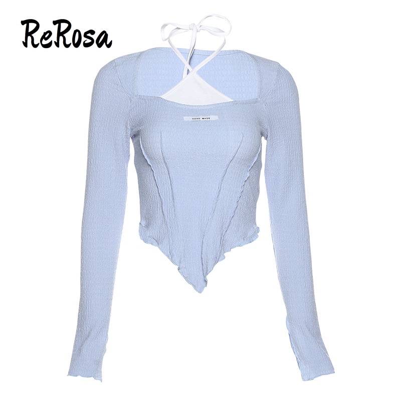 Women's Pure Color Slim Fashion Irregular Long Sleeve Wooden Ears T ... Women's Pure Color Slim Fashion Irregular Long Sleeve Wooden Ears T ...