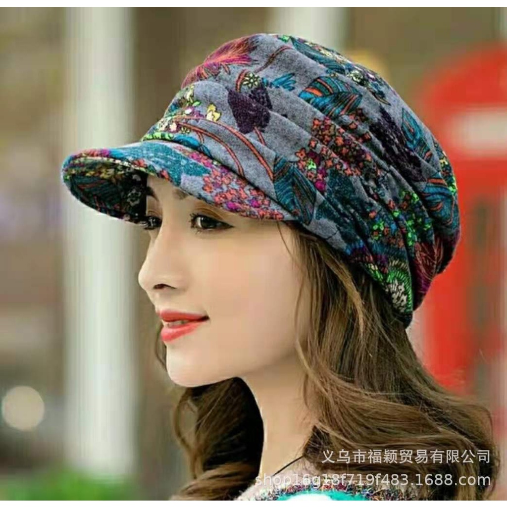 Peaked cap women autumn and winter fleece warm multifunctional scarf ...