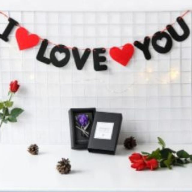 I love you banner with Red Heart Icon | Shopee Philippines