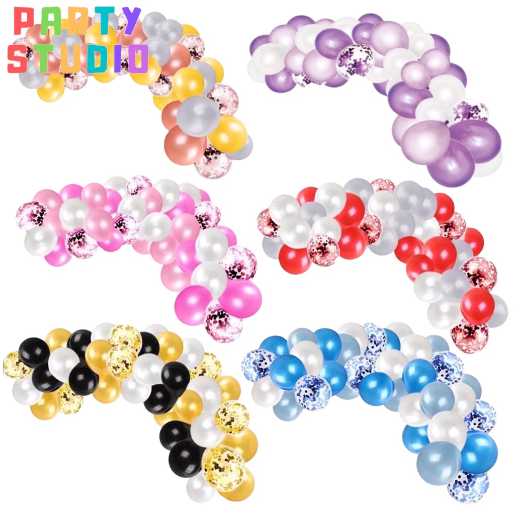 PS-305 (41pcs) Chain Balloon Arch Set Birthday Party Decoration Balloon ...