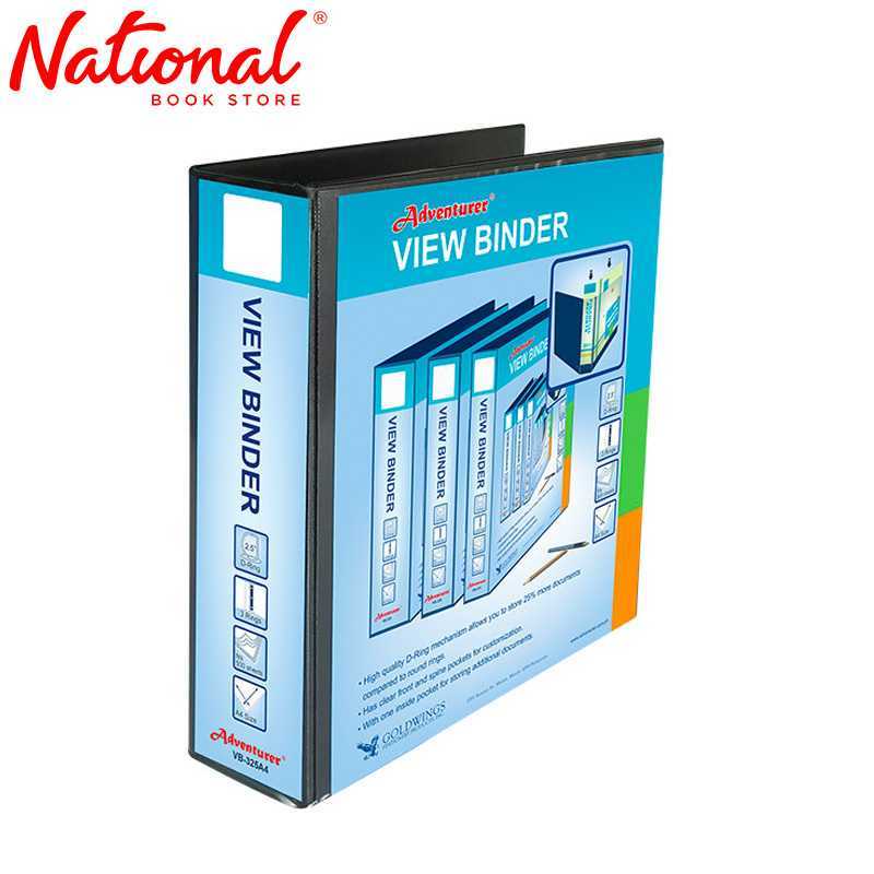 Adventurer Ring Binder 3-Ring Vb325A4 A4 2.5 Inches D-Type Black ...