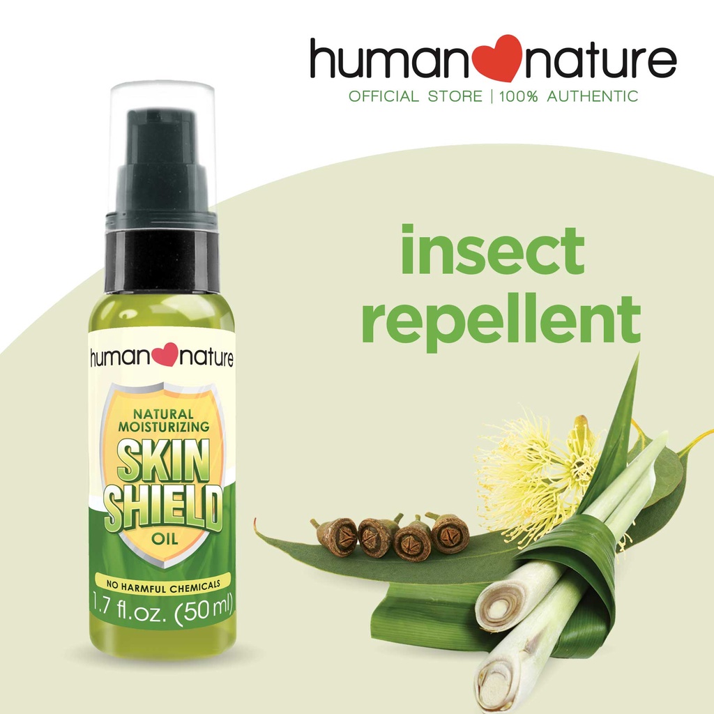 Human Nature Skin Shield Oil DEET-Free | 100% Natural Citronella ...