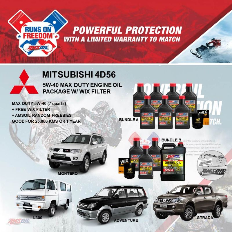 AMSOIL Montero Gen 2 / Adventure / Strada / L300 4D56 Package | Shopee Philippines