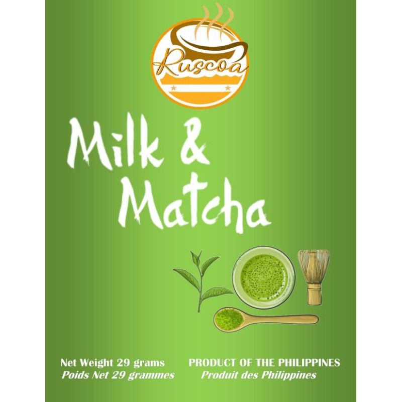RUSCOA MILK & MATCHA (NON-FAT MATCHA LATTE) IMPROVED TASTE! | Shopee ...