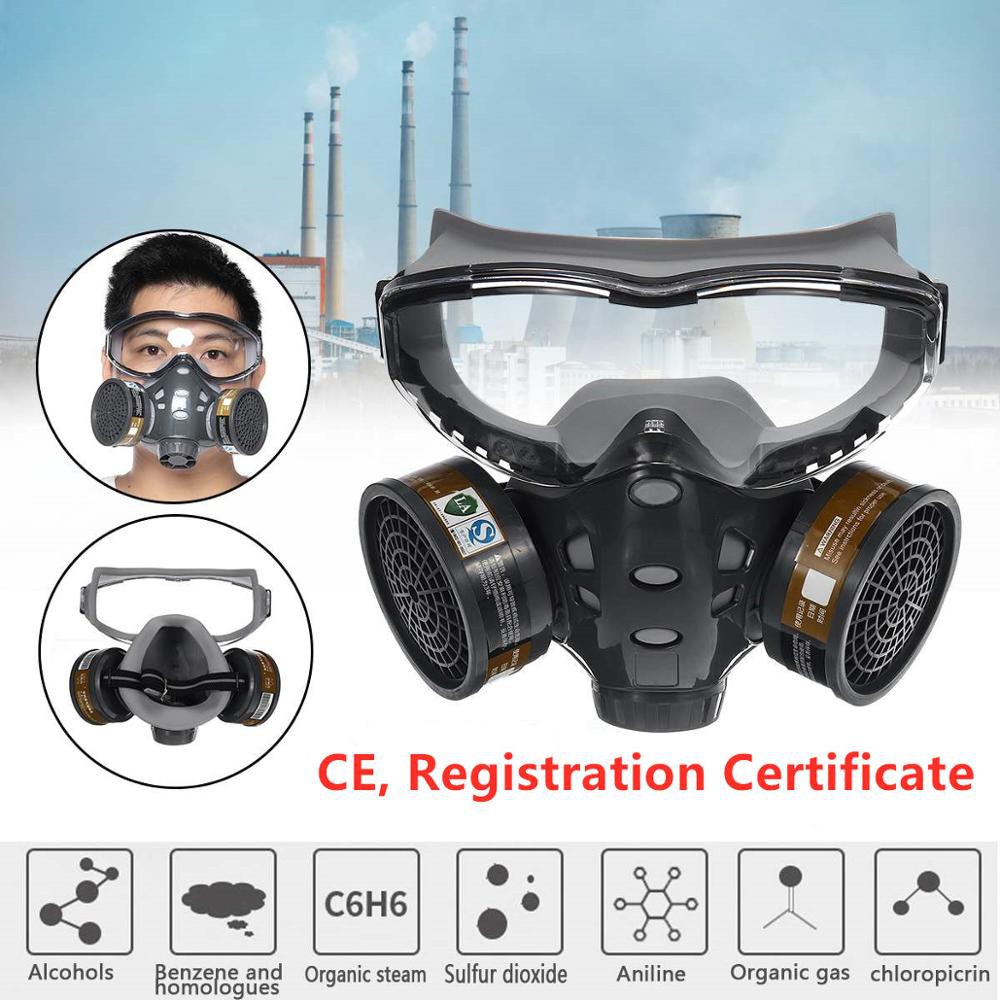 Gas Mask Chemical Respirator For Spray Paint Formaldehyde Protection ...