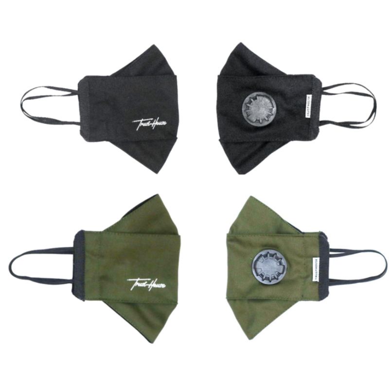 Trust House Premium Black & Army Cloth Mask (Without Strap) | Shopee ...