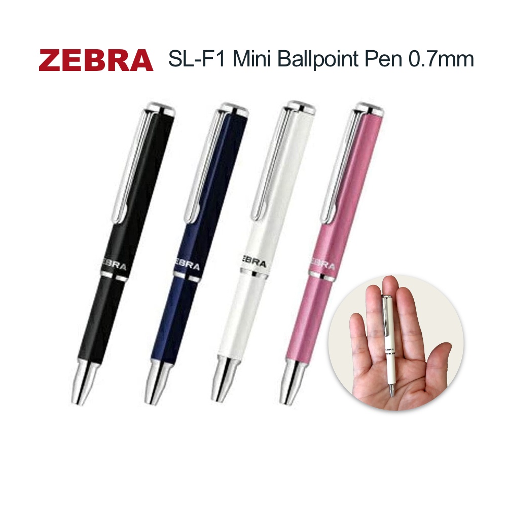 ZEBRA SL-F1 Mini Ballpen 0.7mm Extendable Ballpoint Pen Metallic Body ...