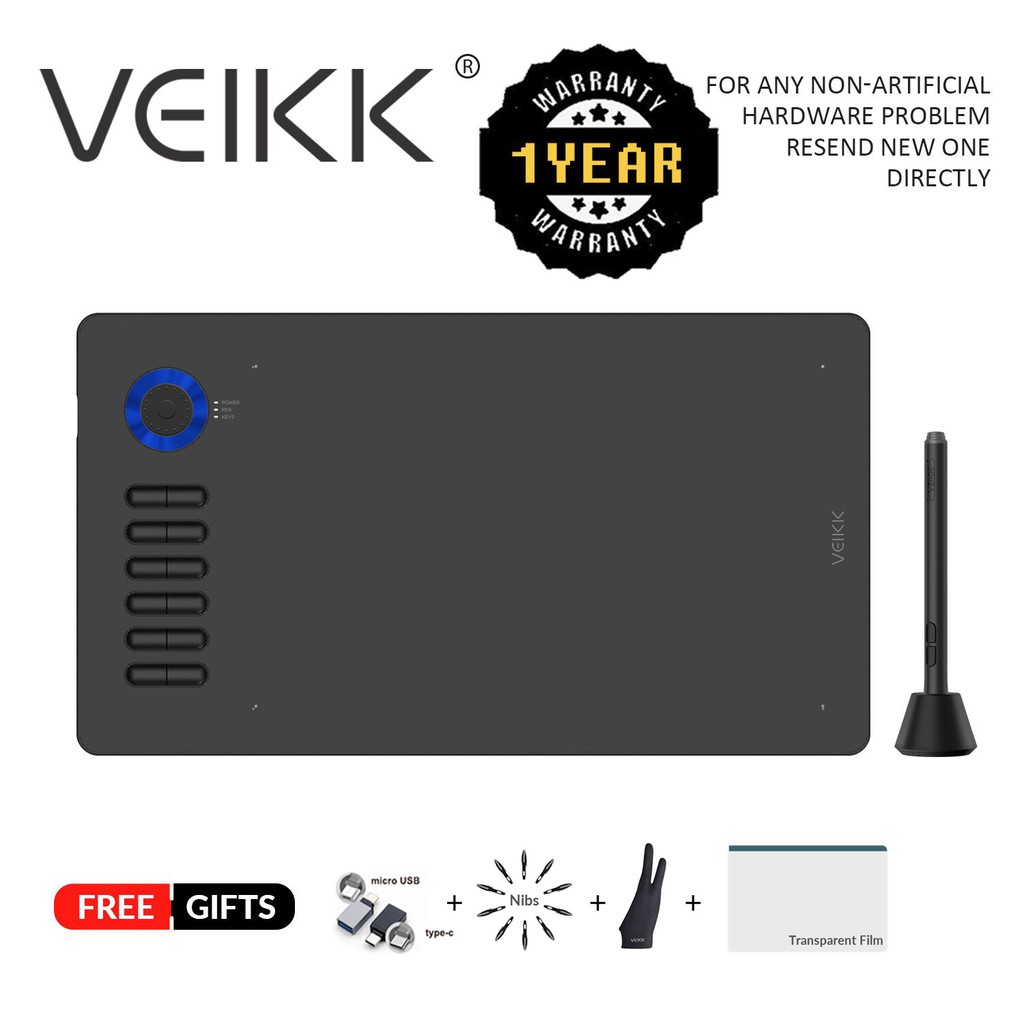 VEIKK A15PRO Digital Graphic Drawing Tablet 8192 Levels 290PPS With ...