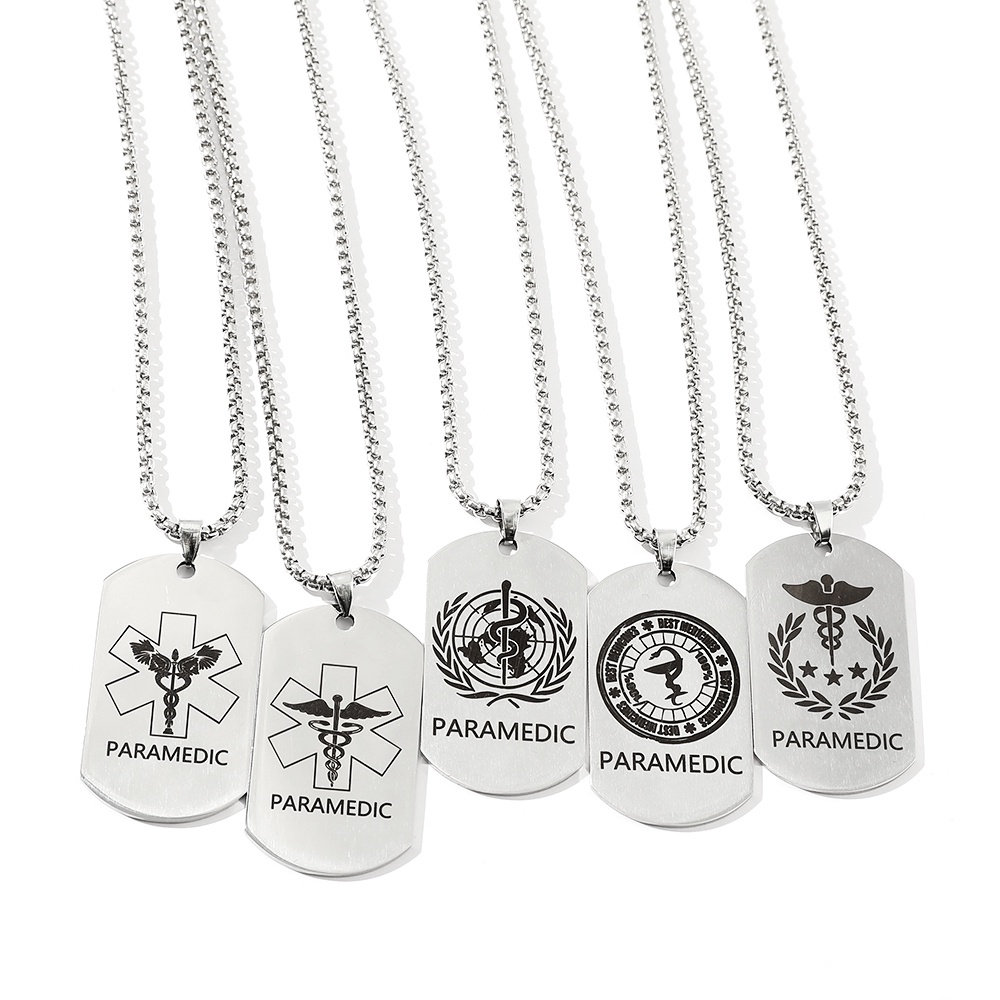 Paramedic Medical Symbol Nurse Doctor Pendant Caduceus Necklace Snakes ...