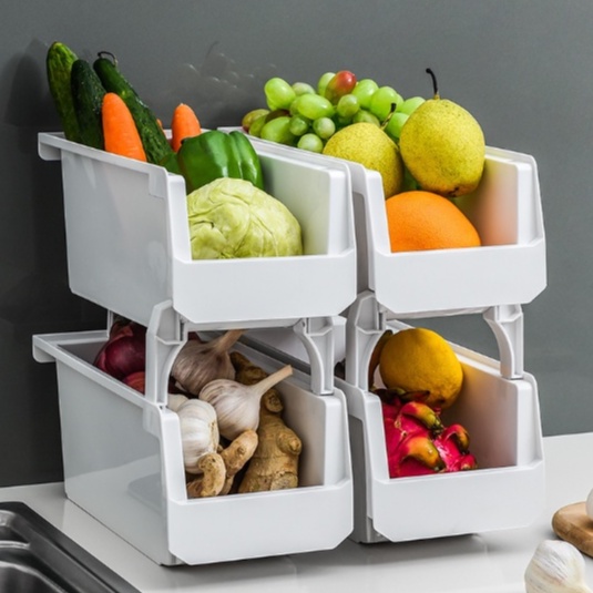 2gether Stackable Storage Bin Counter Basket Rack Organizer for Kitchen ...