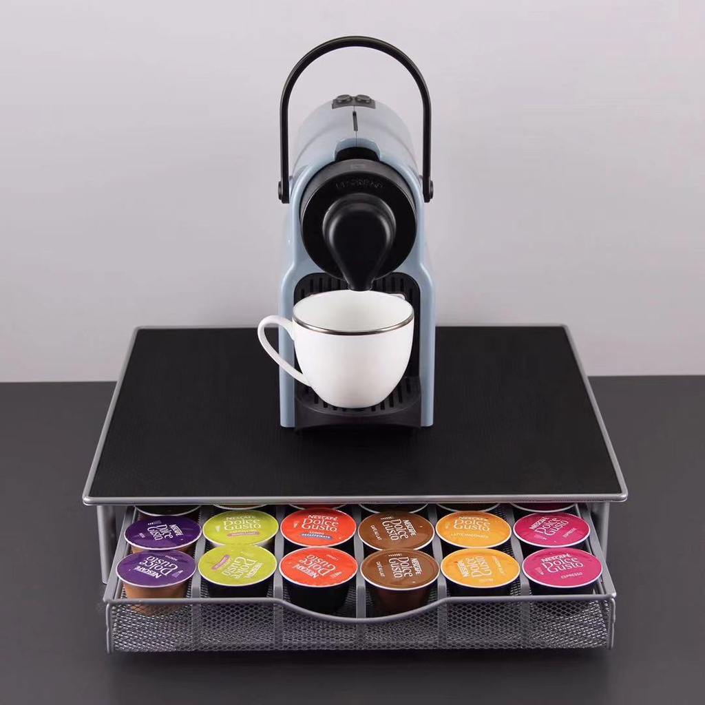 The coffee capsule holder can slide 36 coffee pods storage drawer rack ...