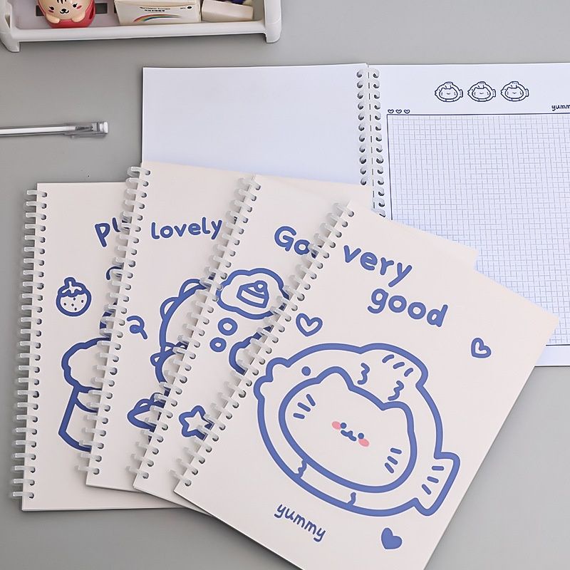 School office Writing Simple ins bear notebook B5 notepad coil ...