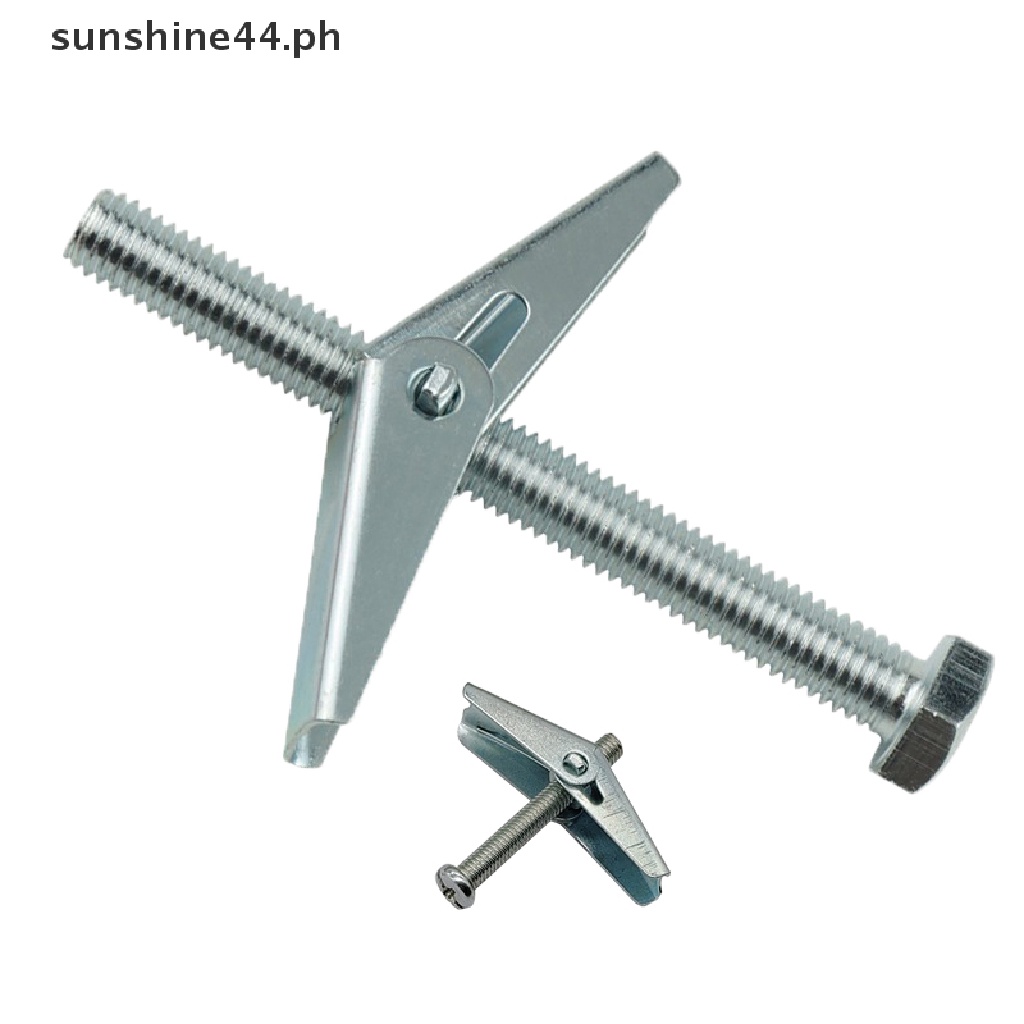 SUNSHINE44 2-10pcs Metal Spring Toggle Anchor M4-M10 Plasterboard Wall ...
