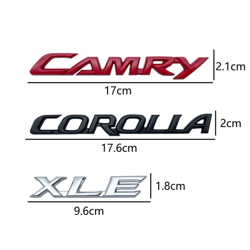 3d Embossed Metal Car Body Decoration Sticker for Toyota Camry Corolla ...