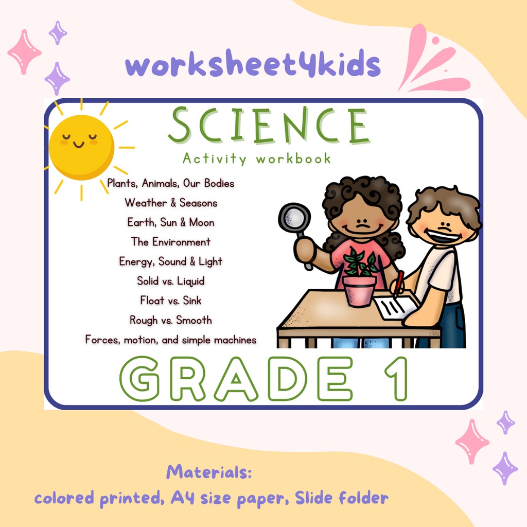 72, Pages Grade 1 Science Workbook - 2 PAGES PER SHEET | Shopee Philippines