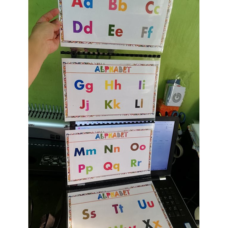 ABAKADA | ENGLISH ALPHABET| MODERN FILIPINO ALPHABET | WALL CHART | 4 ...