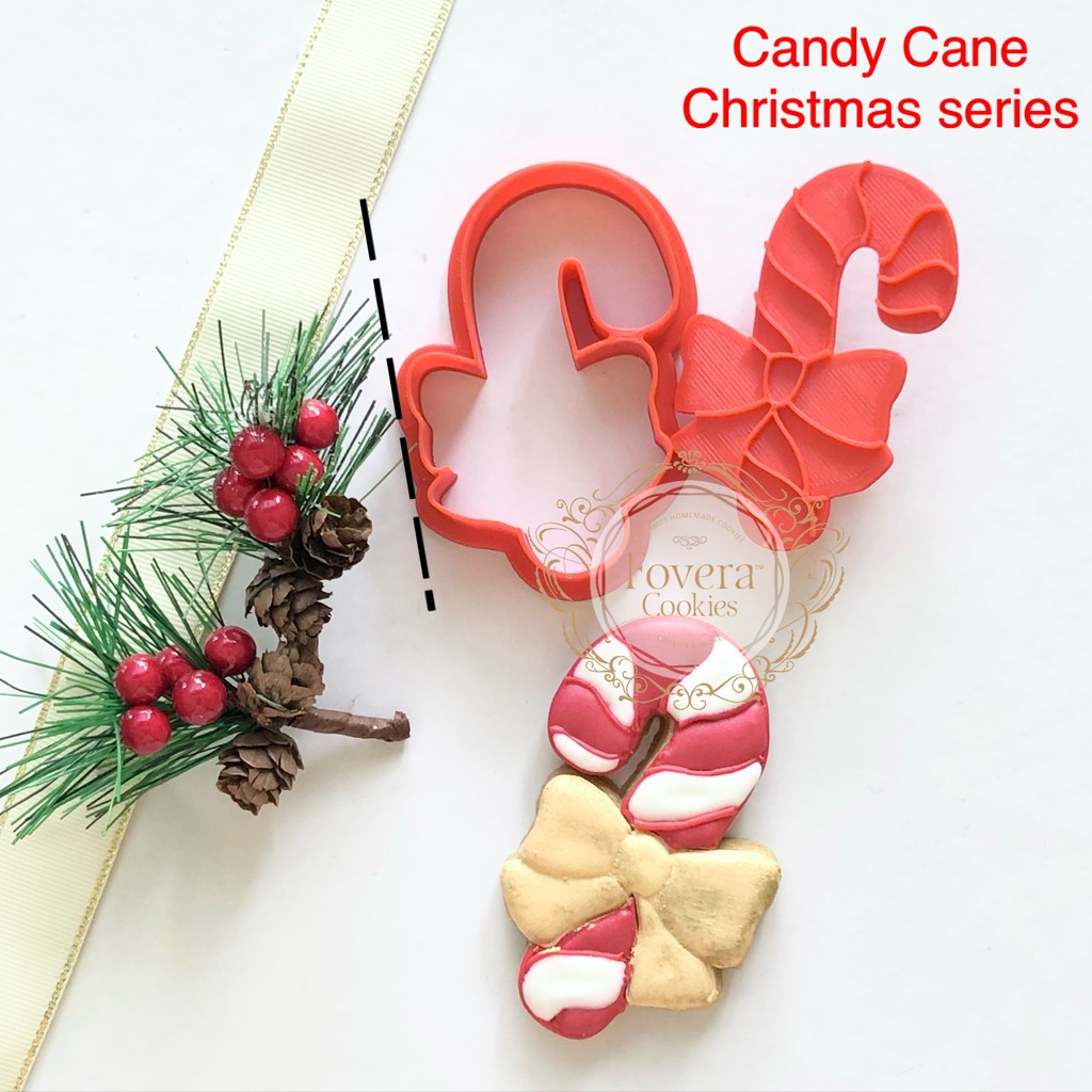 Candy Cane CHRISTMAS COOKIE CUTTER. Christmas cookie mold | Shopee ...
