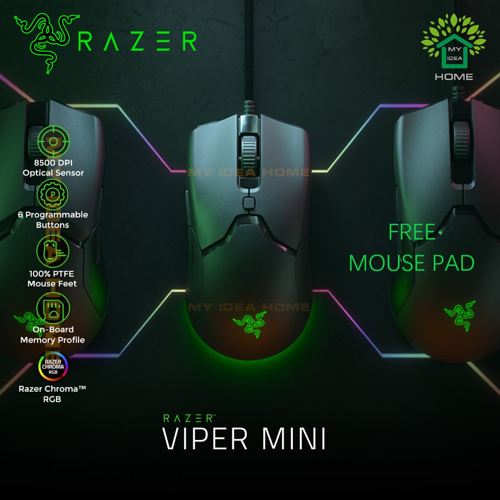 (Free Mouse Pad)Razer Viper Mini Ultra-Lightweight Wired 8500DPI ...