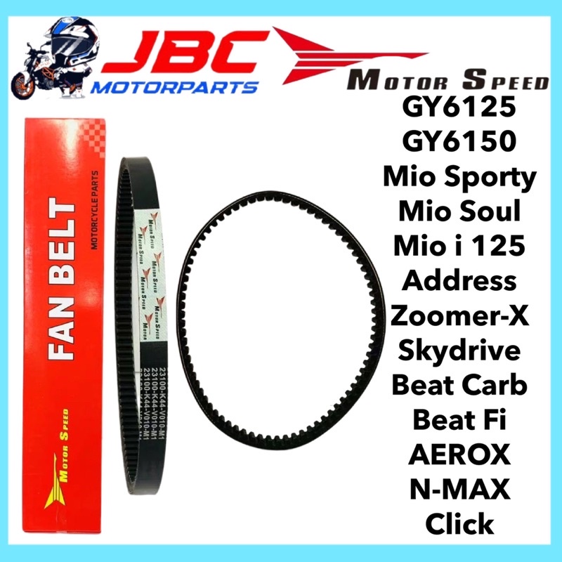 Yamakoto Motorspeed Motorcycle Fan Belt Beat Fi/ Mio/ GY6 125/ Mio i125 ...