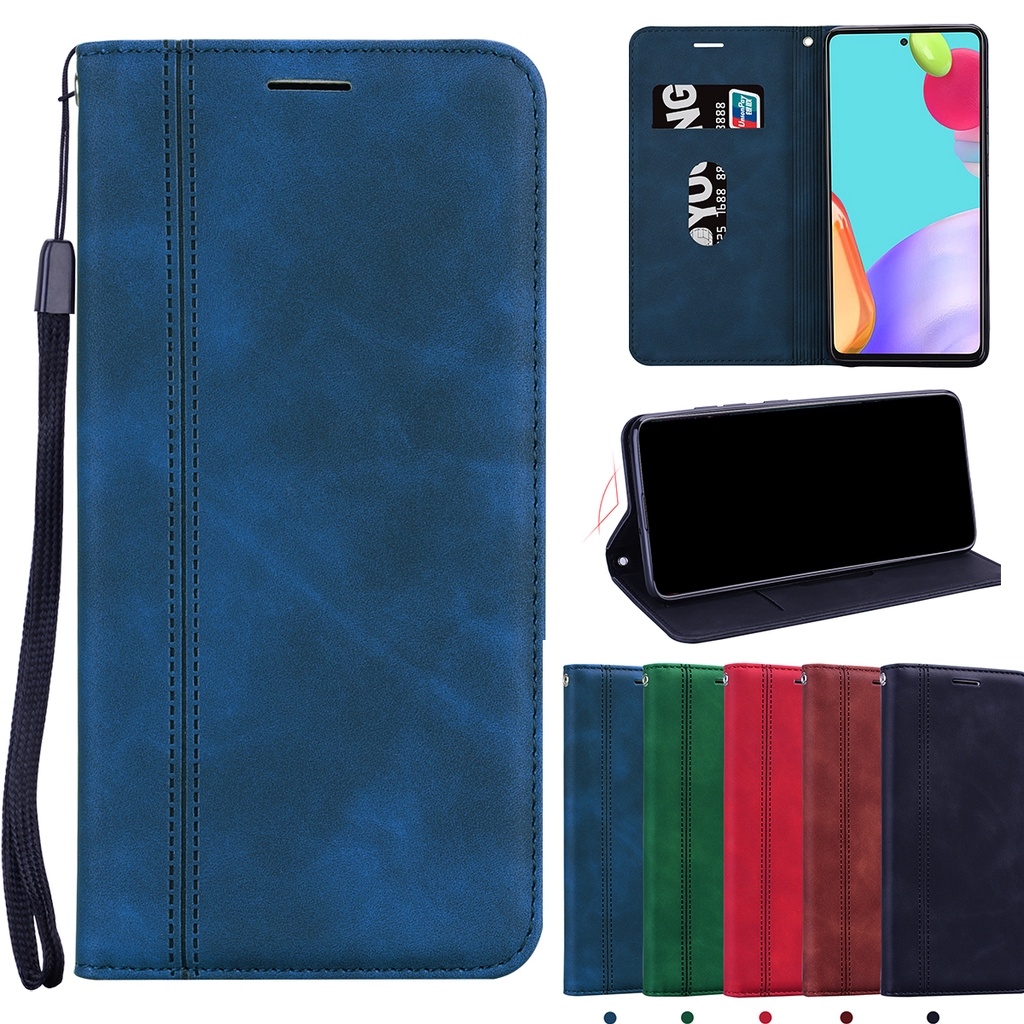 Magnet Wallet Case For Samsung Galaxy S25 S24 S23 S22 S21 S20 FE Ultra Plus Leather Flip Casing ...
