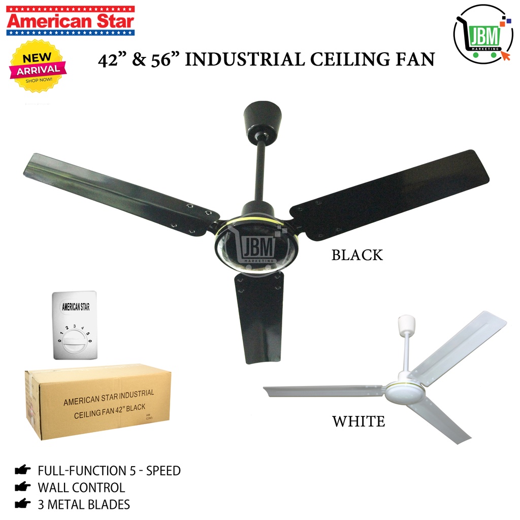 American Star Ceiling Fan Big Industrial 42" and 56" with Wall Control ...