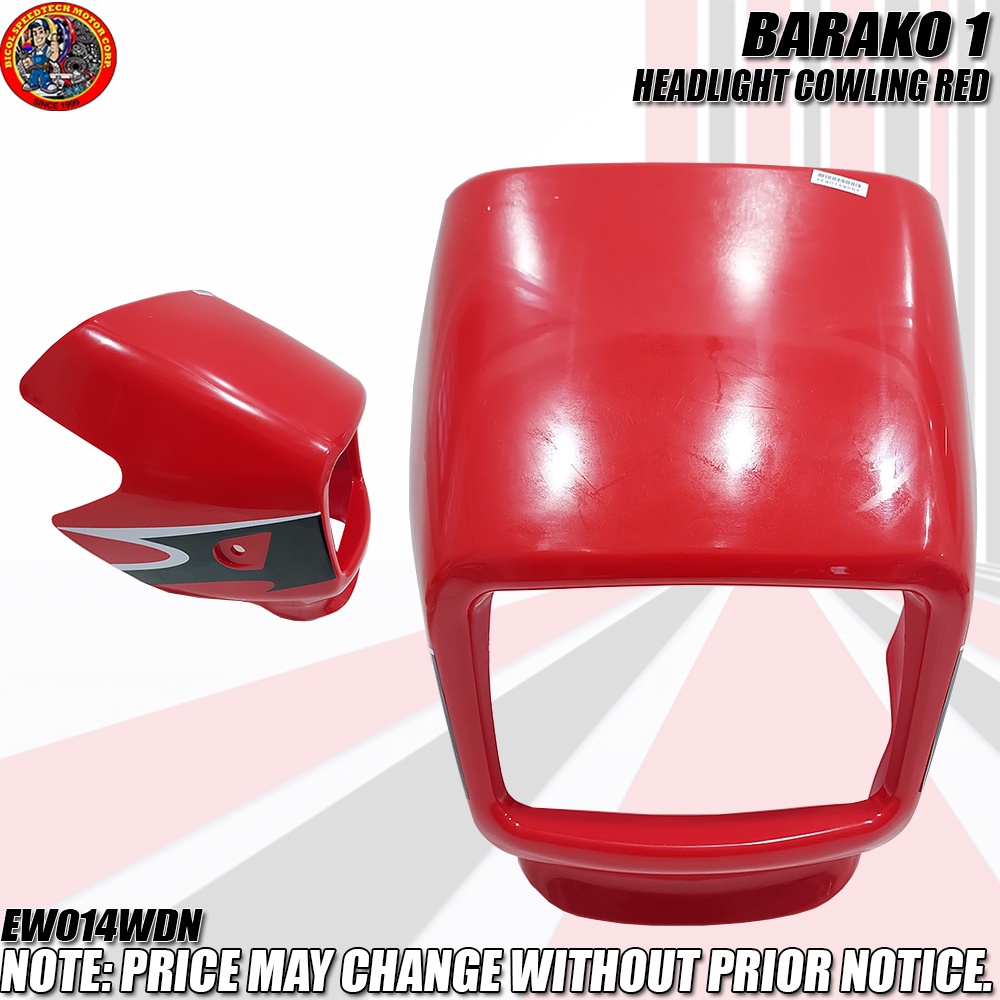 BARAKO 1 HEADLIGHT COWLING RED (EW014WDN) | Shopee Philippines