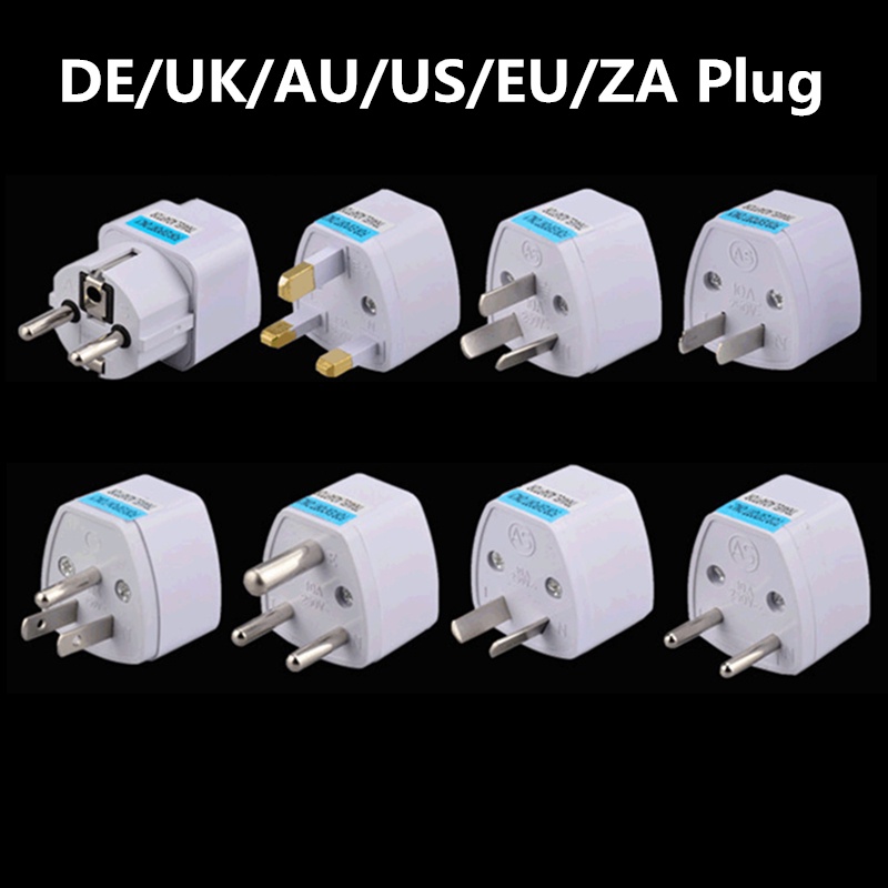 UK/EU/US/DE/AUS/ZA Conversion Plug Adapter Universal Portable Travel ...