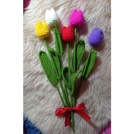 Mitch handmade Crochet Tulip (1piece) | Shopee Philippines