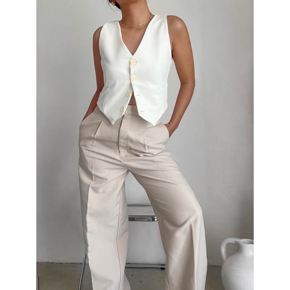 HOUSE OF LULU | NOAH Waistcoat / Vest casual Top | Shopee Philippines