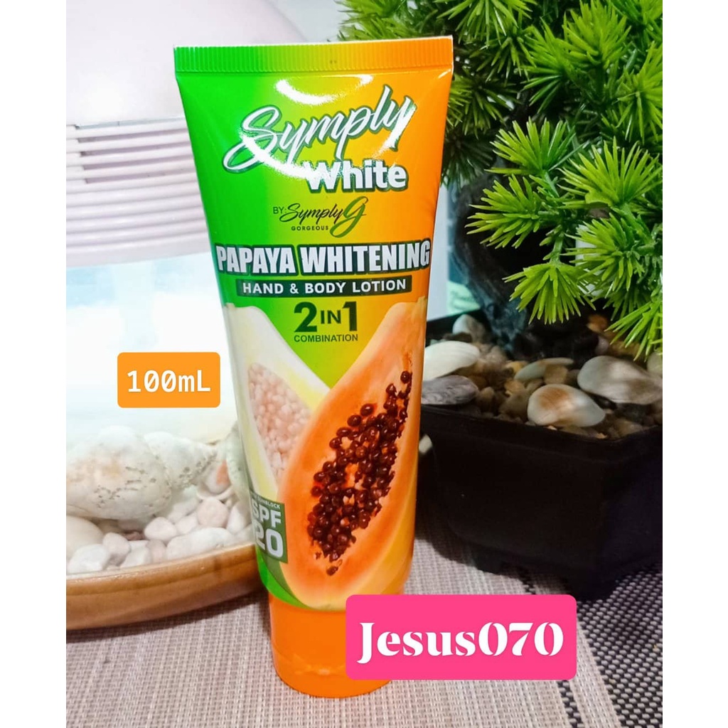 Symply White 2 in 1 Papaya Whitening Hand and Body Lotion by Symply G ...