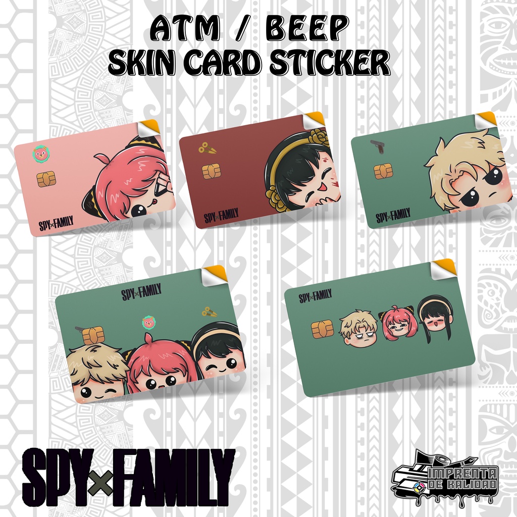 Spy x Family Skin Card Sticker Vinyl Debit/ATM/beep card sticker skin ...