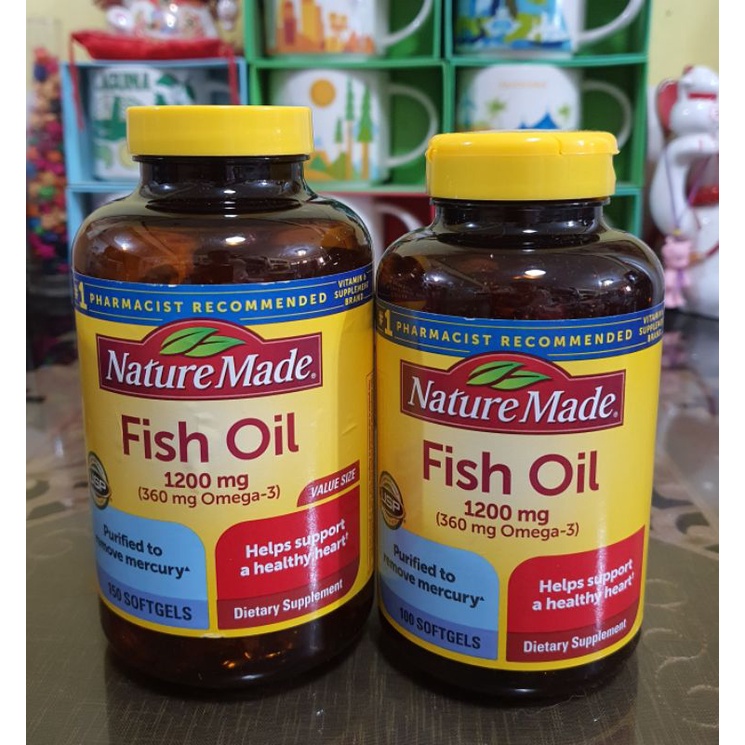 Nature Made Fish Oil 1200mg (360mg Omega3), PRICE PER BOTTLE | Shopee ...
