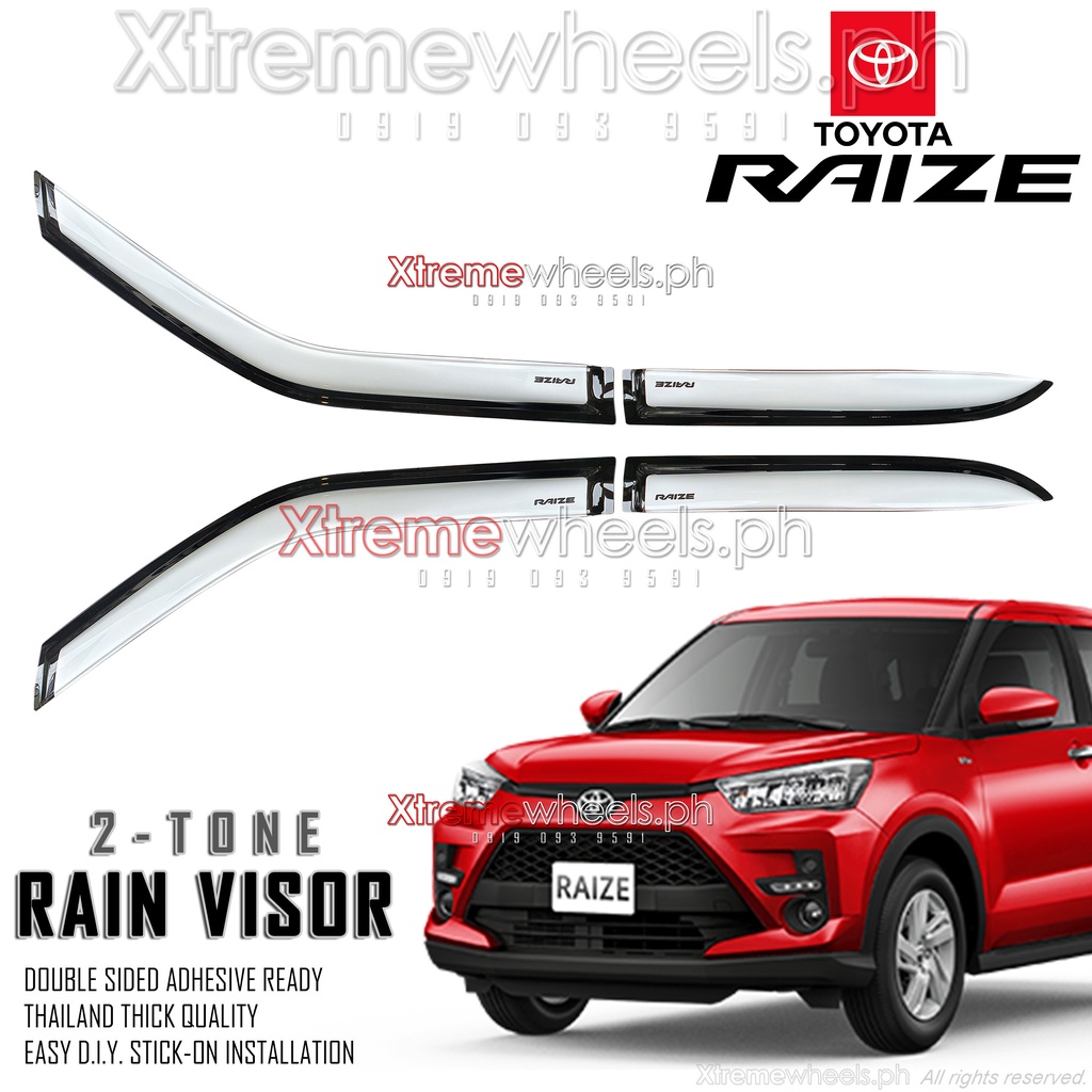 Raize E G TURBO 2022 to 2025 Silver Black Slim Type Thailand Made Rain ...