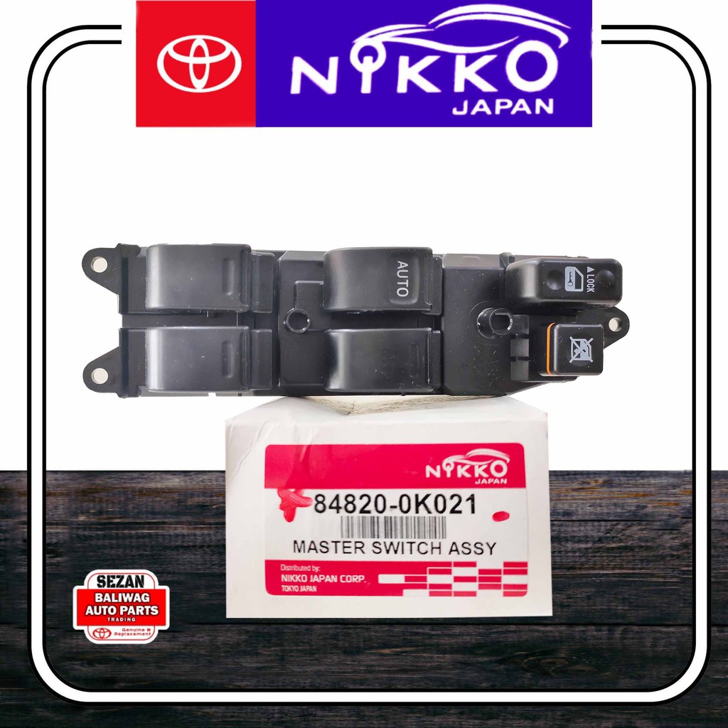 NIKKO JAPAN TOYOTA FORTUNER INNOVA HILUX 2005-2016 MASTER SWITCH ...