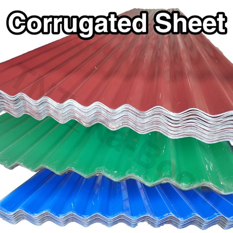 Corrugated Sheet Gauge 24 APO roofing Sold per 1-4 Feet and 150 cm Blue Red Green Good Quality ...