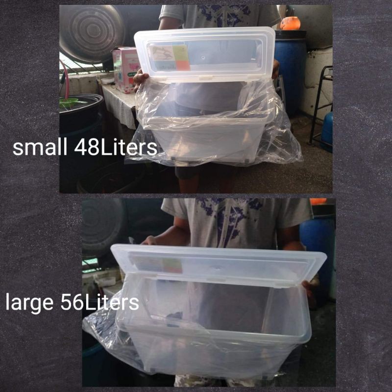 Flip top Storage Box with bottom wheels (48L-56L) | Shopee Philippines