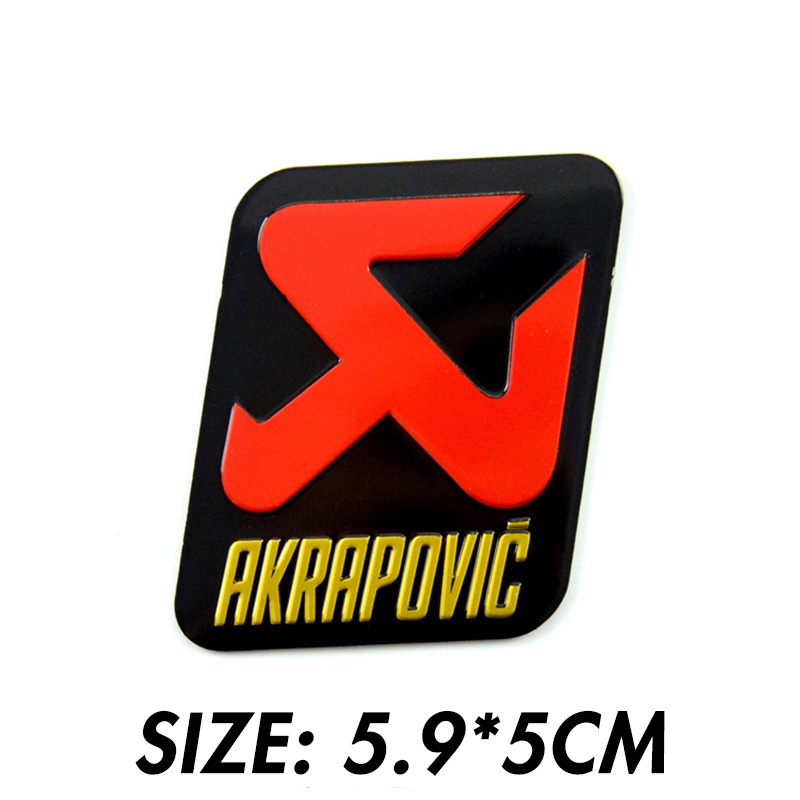Akrapovic Exhaust Pipe Sticker Heat Resistant 3D Aluminium Material ...