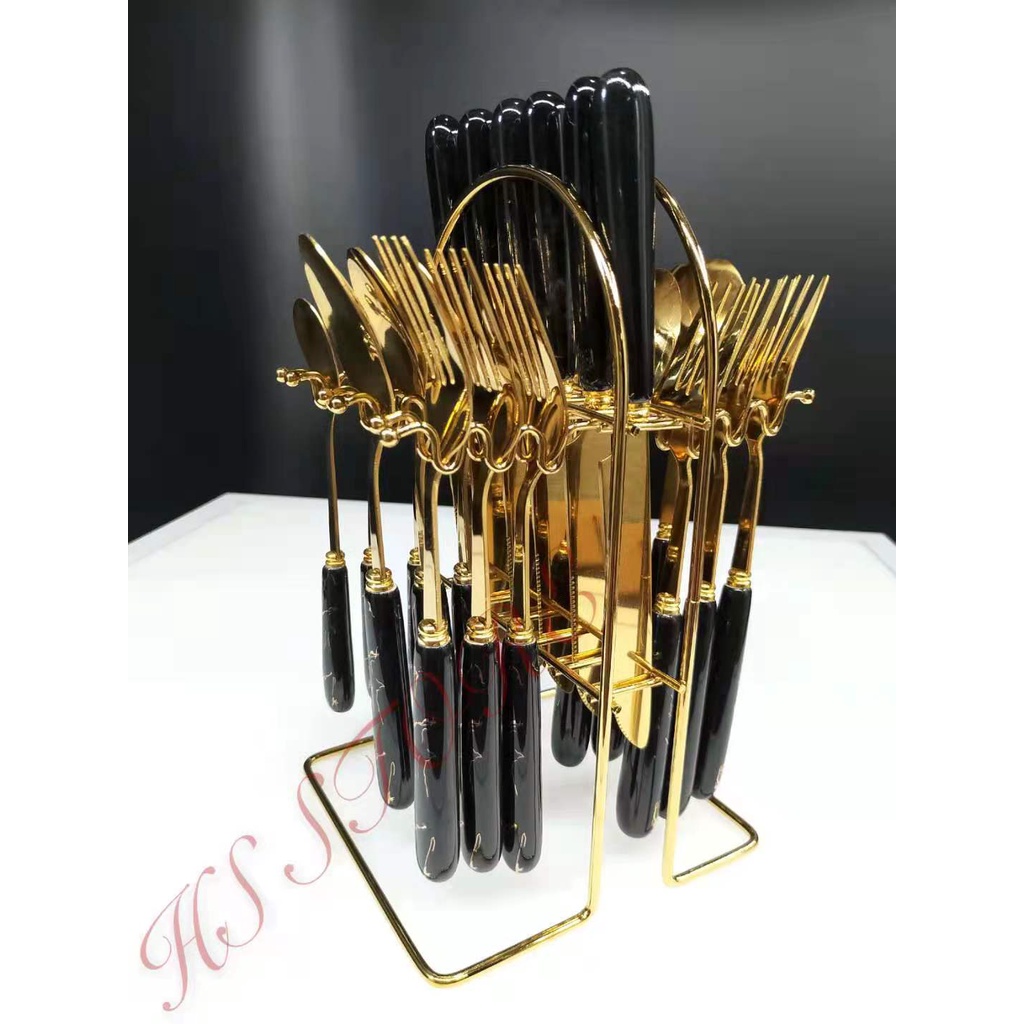 No.7 LUX KIICHEN LUXURY CUTLERY 24 PCS SET MS-0534 | Shopee Philippines