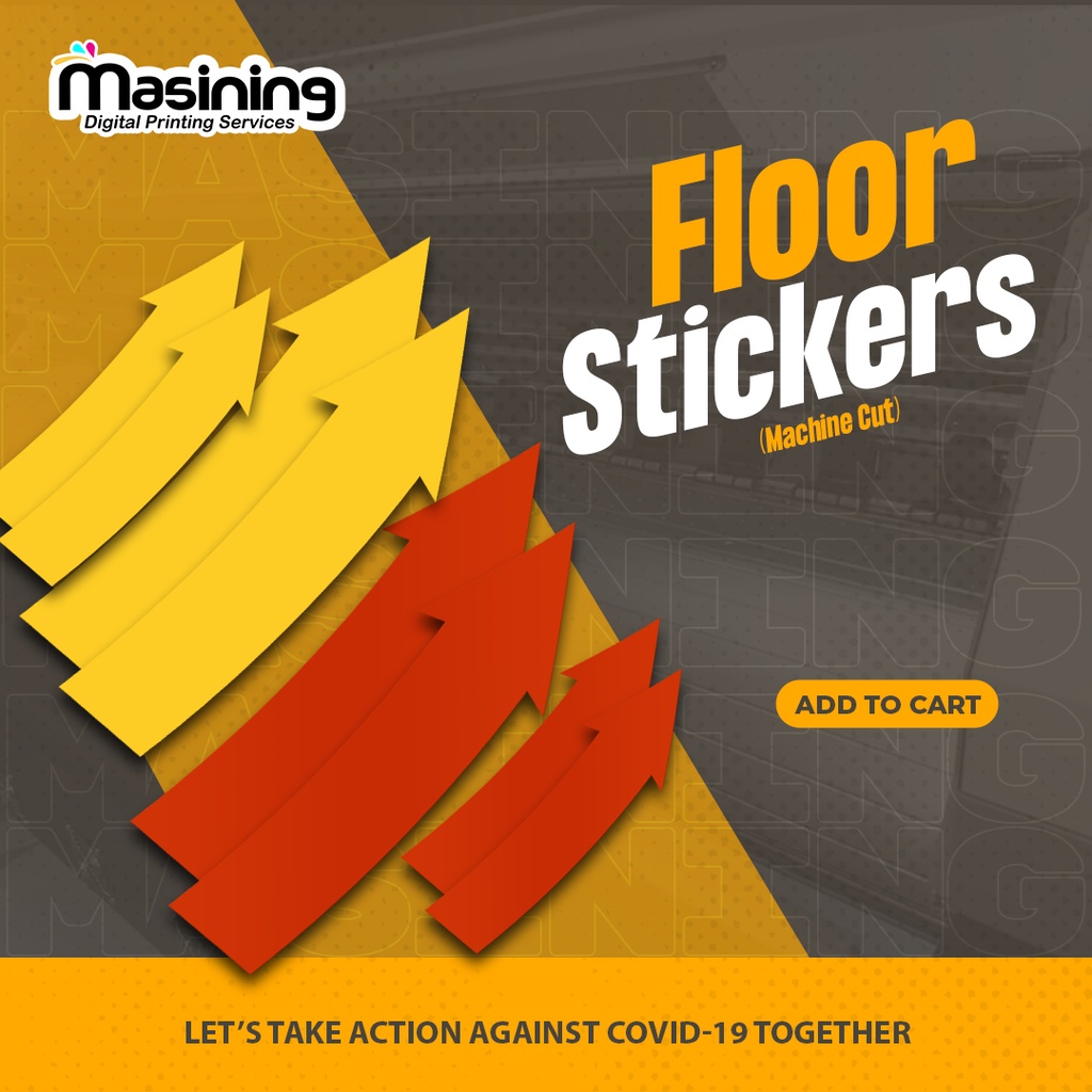Covid19 floor Stickers (Arrows) 5pcs per pack | Shopee Philippines