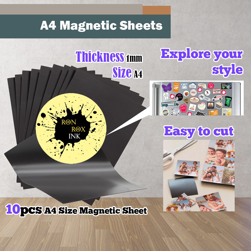 10 pcs A4 1mm rubber magnetic sheets new design vinyl magnet sheet | Shopee Philippines