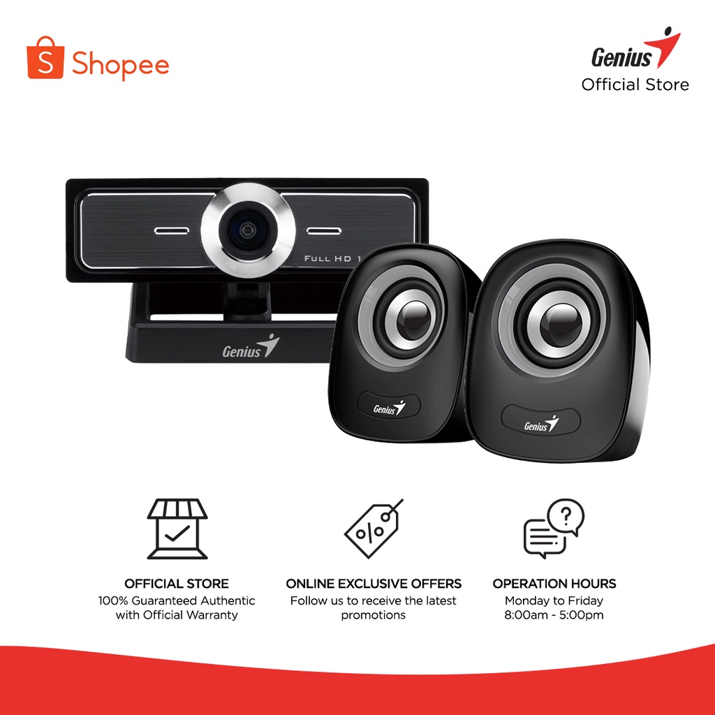 Genius Widecam F100 (Ultra Wide 1080p Full HD) comes with a Genius SP ...