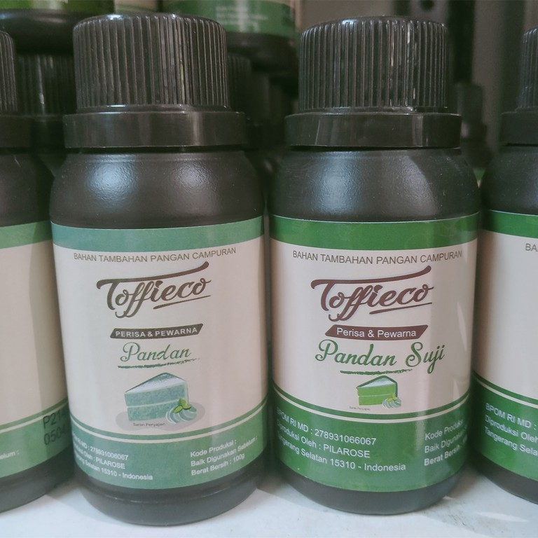 Toffieco Pandanus Paste 100gr / Toffieco Pandan Suji Paste toff ...