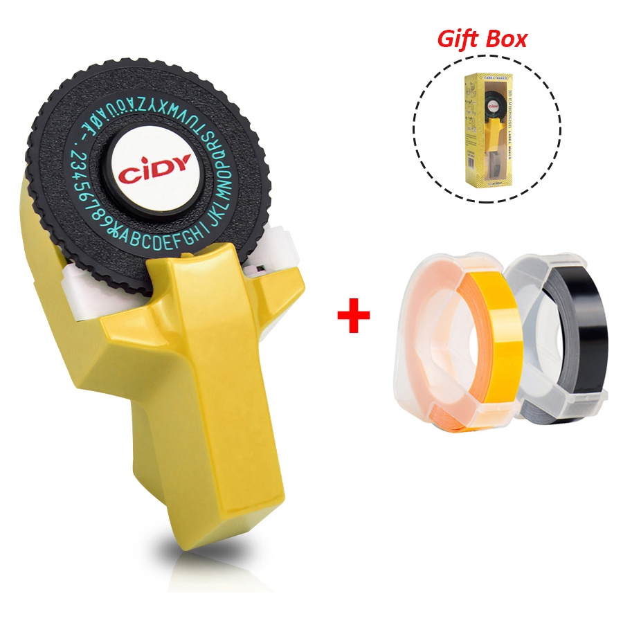 Multicolor CIDY Label Maker with FREE 2 TAPES (9mm x 3mtrs) Manual ...