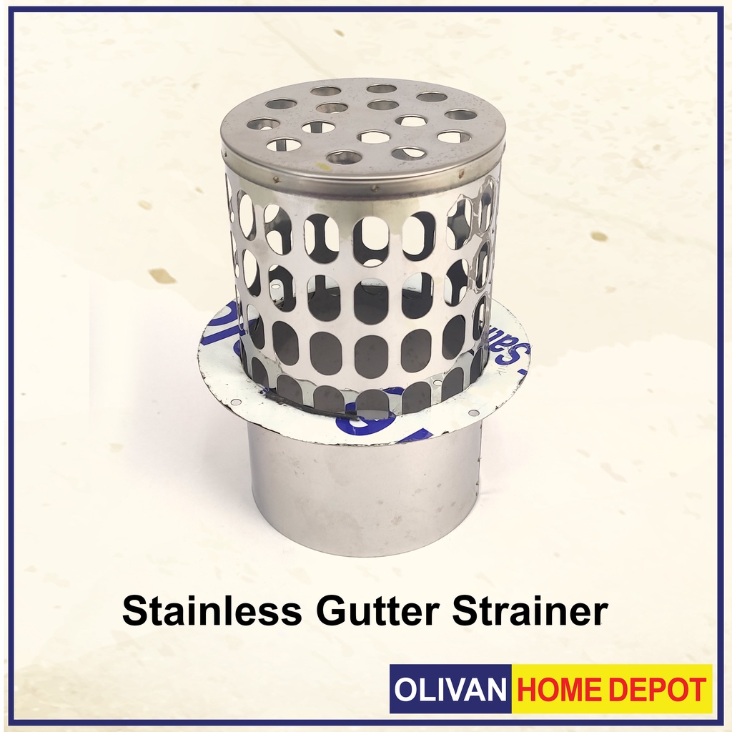 Stainless Steel Gutter Downspout Connector 3" and Gutter Strainer Roof ...
