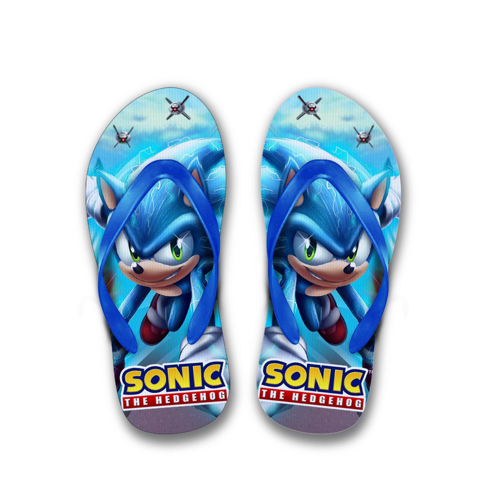 Modern Flip-Flops With Sonic Blue Motifs | Men's Sandals | Shopee ...